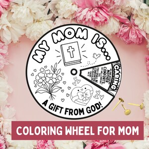 Mother's Day Craft Spinner Wheel, DIY Christian Gift for Mom Printable ...