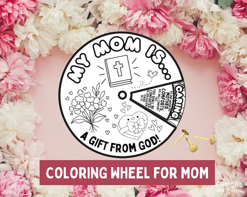 Mother's Day Craft Spinner Wheel, DIY Christian Gift for Mom Printable ...