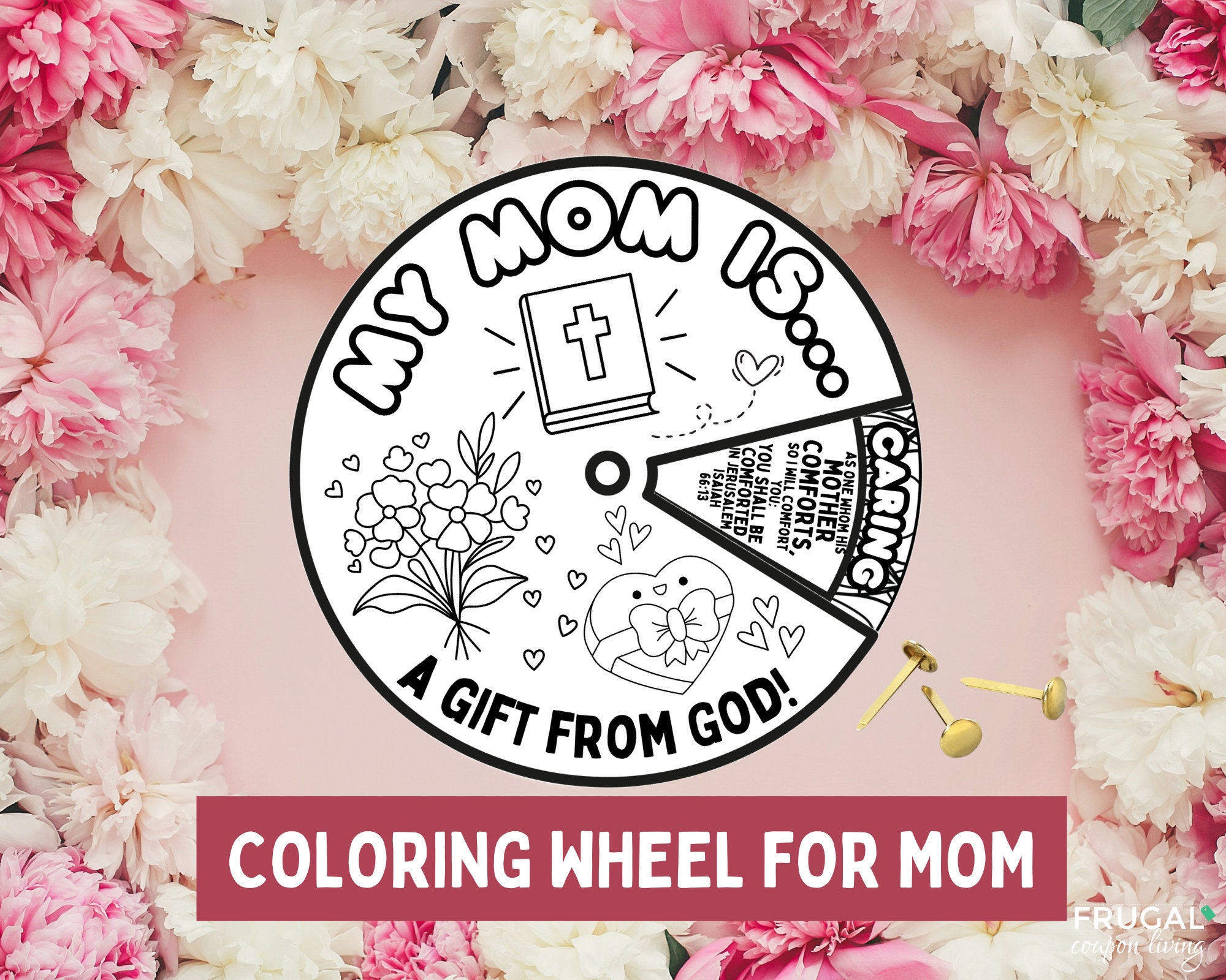 Mother's Day Craft Spinner Wheel, DIY Christian Gift for Mom Printable ...