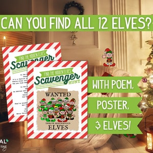 Christmas Elf Scavenger Hunt | Find the Hidden Elf Christmas Treasure ...