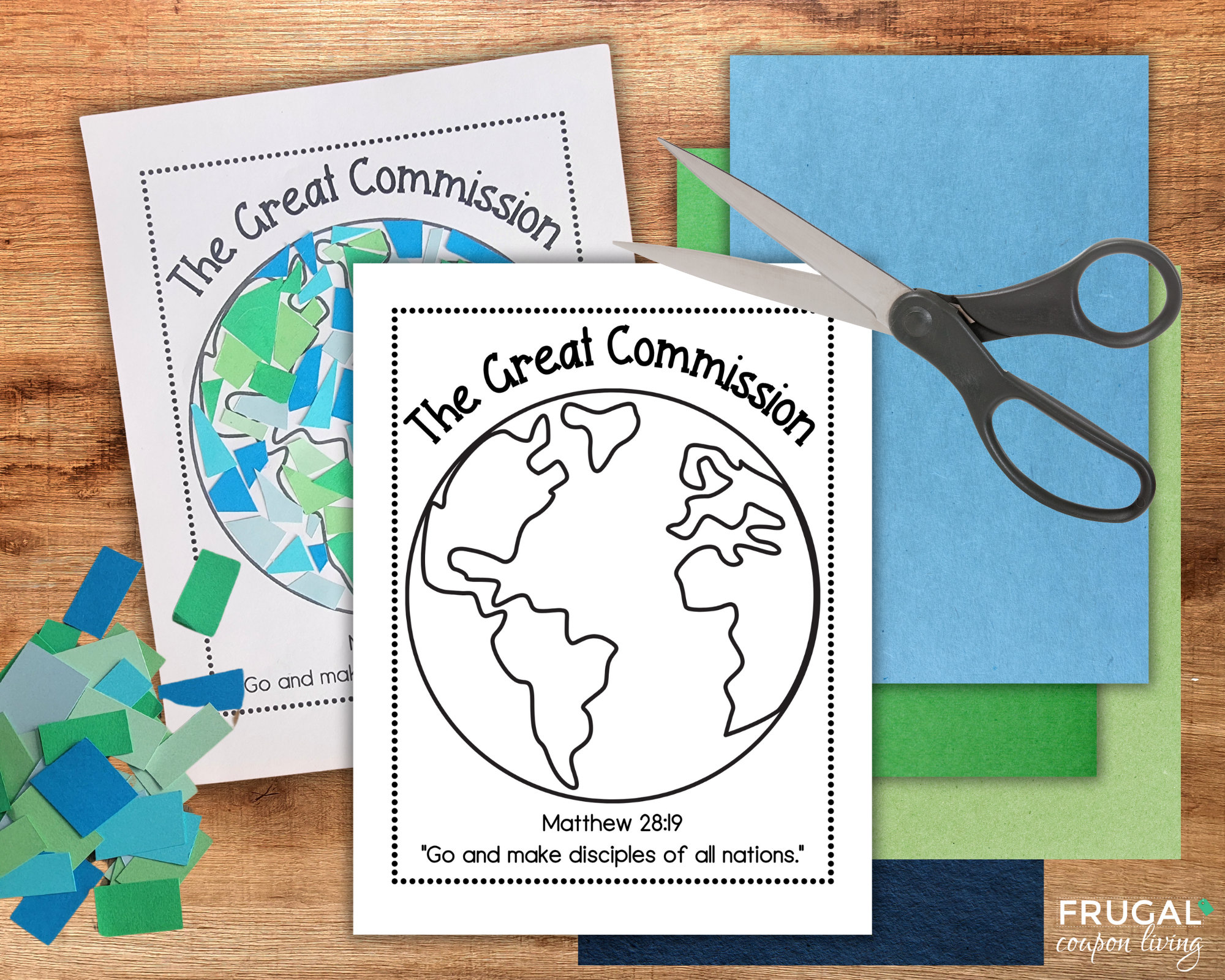 Christian Earth Day Craft Printable, Earth Paper Craft for Kids ...