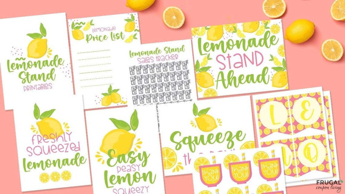 Cute Lemonade Stand Signs Printable Set | Banner, Price Sheet, Sales ...