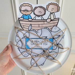 Miraculous Catch of Fish Bible Story Craft, John 21:1-14 Miracle of ...