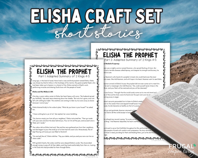 Elisha Craft Bundle for Kids - Elisha & the Widow's Oil, Story of ...