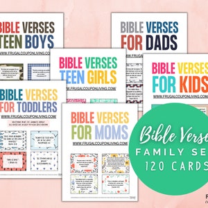Memory Bible Verse Cards for the Whole Family Printable | 120 Best ...