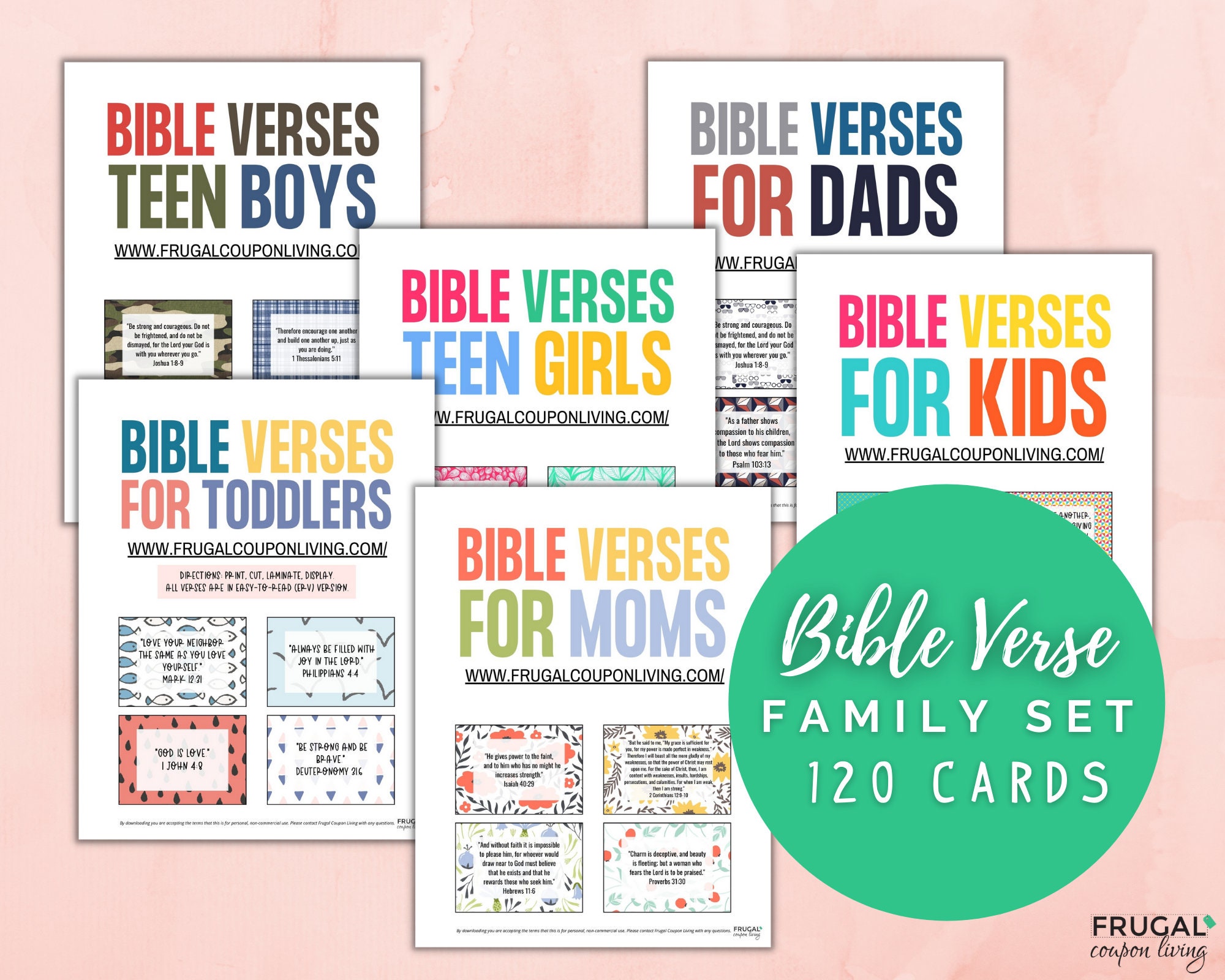 Memory Bible Verse Cards for the Whole Family Printable 120 - Etsy