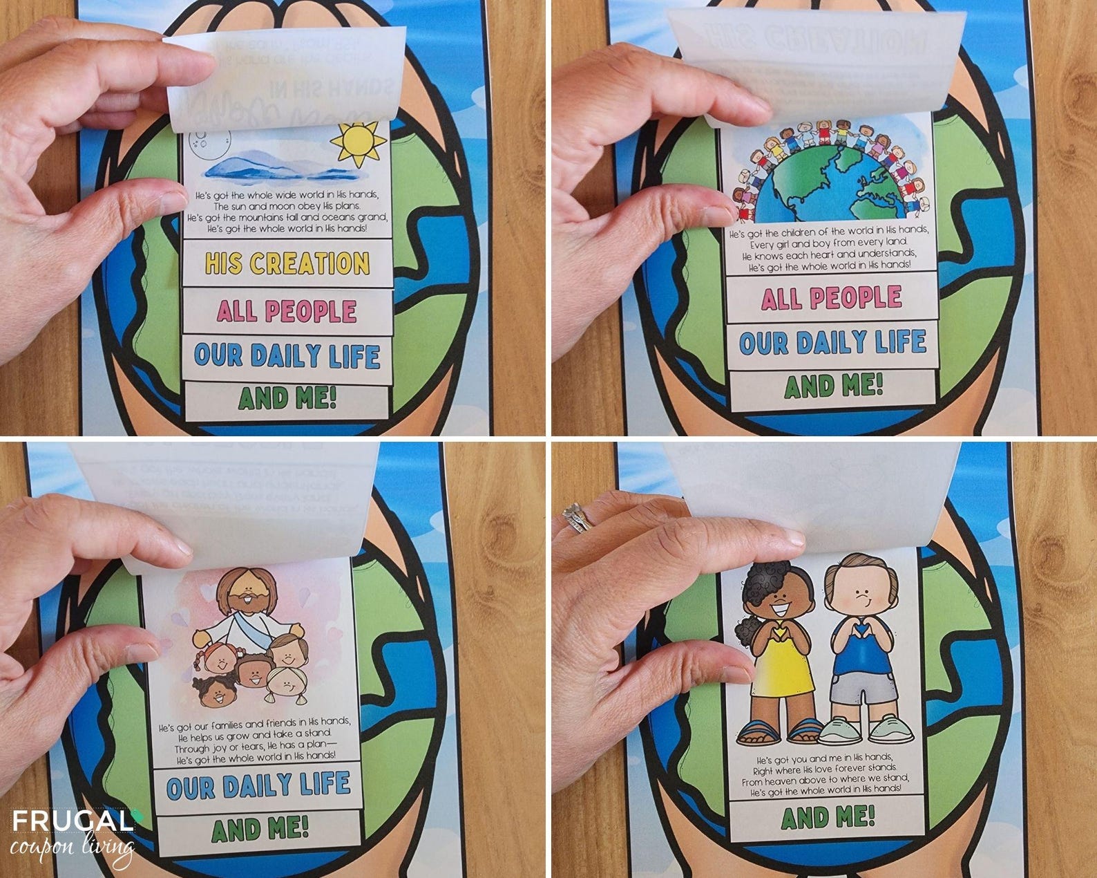 Whole World in His Hands Flipbook Craft Printable, God's Creation ...