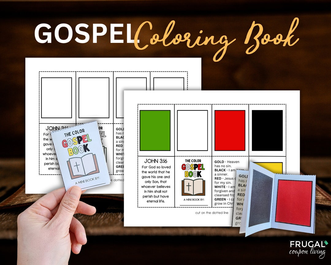 Color Gospel Mini Book for Kids, Printable Gospel Message of Salvation ...