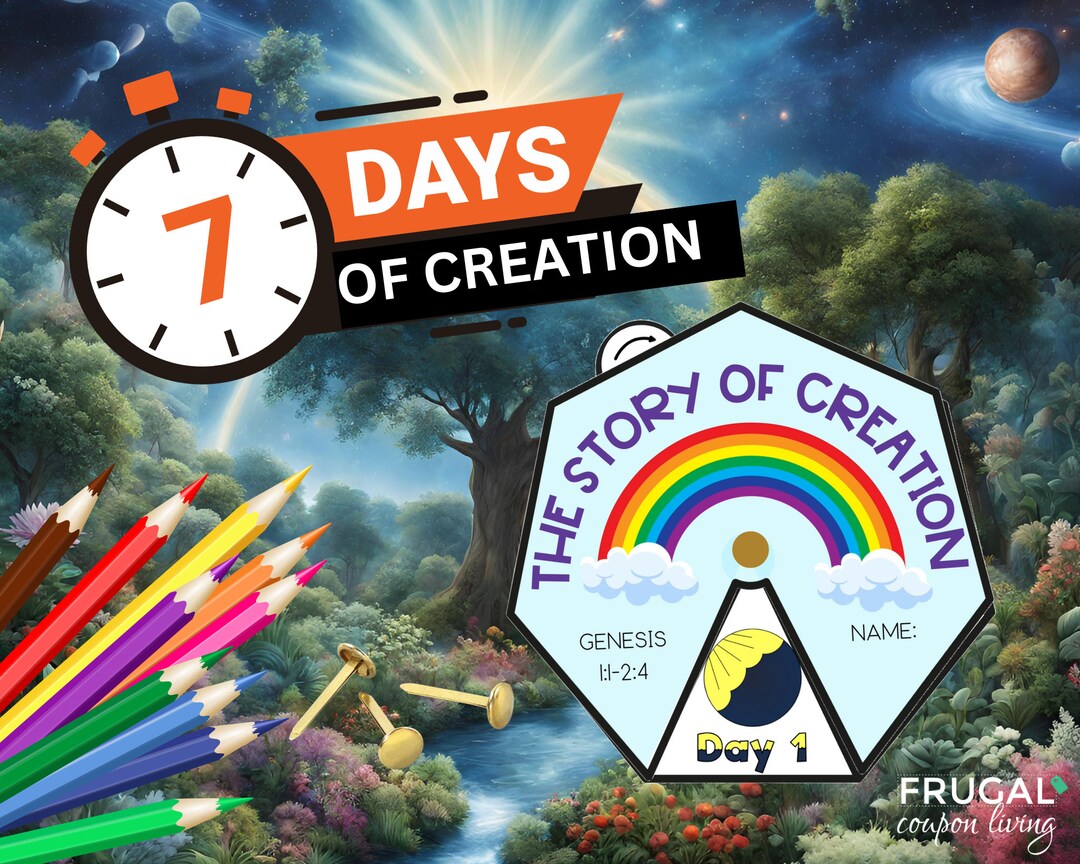Creation Coloring Wheel | Story of Creation in the Bible Sunday School ...