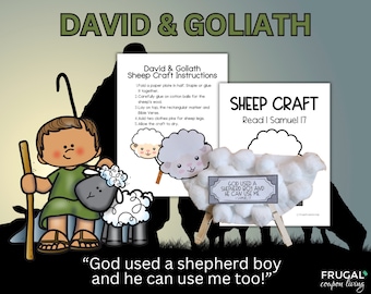 David & Goliath (1 Samuel 17) Bible Lesson for Church or School - Etsy