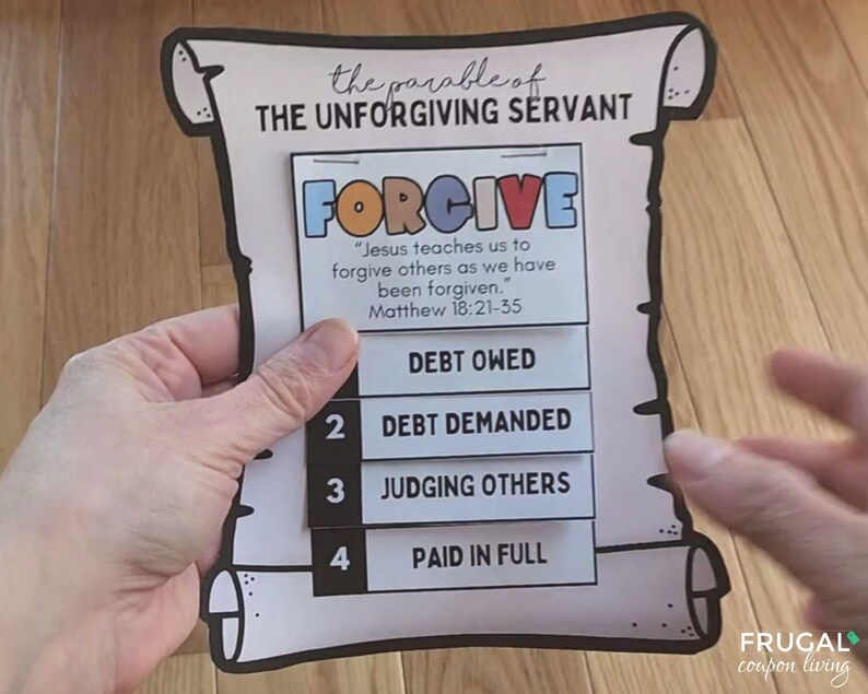 The Parable of the Unforgiving Servant Craft Set for Kids, Parables of ...