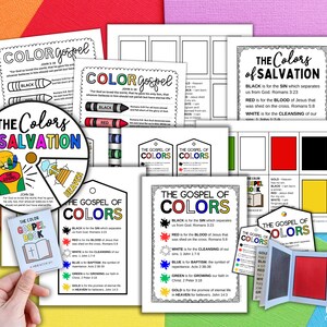 Gospel of Salvation Coloring Activities for Kids Printable Set ...