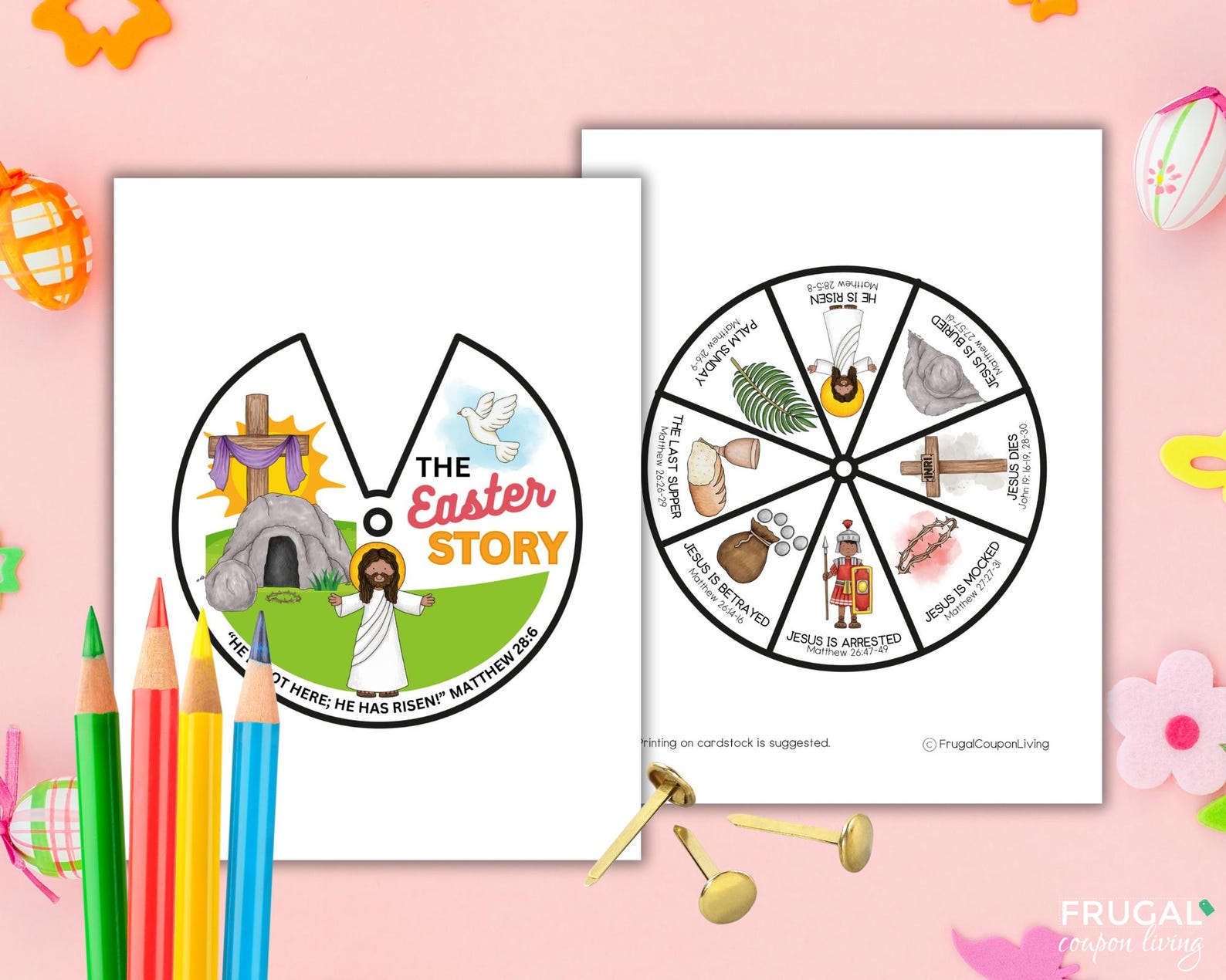 Easter Story Wheel Printable, Sunday School Easter Craft for Kids ...