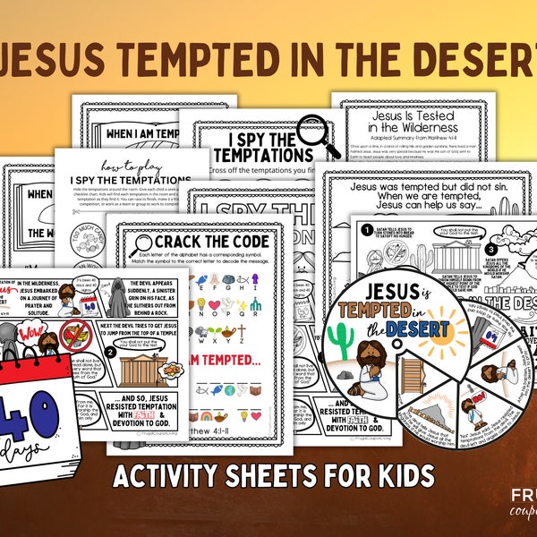 Jesus Tempted Activity - Etsy