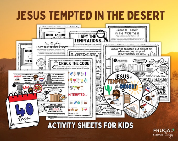 Instant Download Kids Lent Journal- Fun Family Lent Activity Pages ...