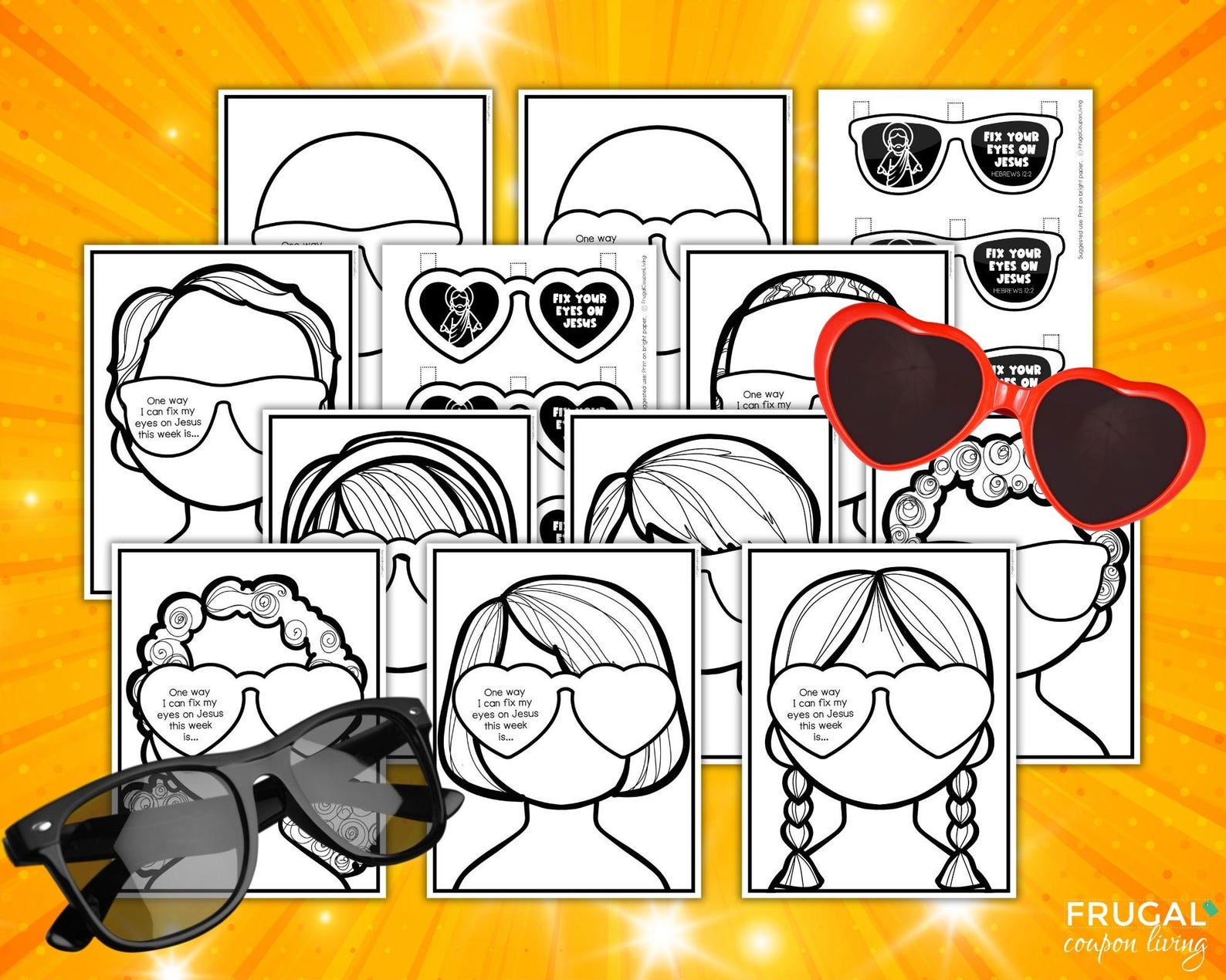 Fix Your Eyes on Jesus Sunglasses Craft, Turn Your Eyes Upon Jesus ...
