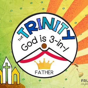 Trinity Coloring Wheel Printable, God is 3-in-1 Trinity Sunday School ...