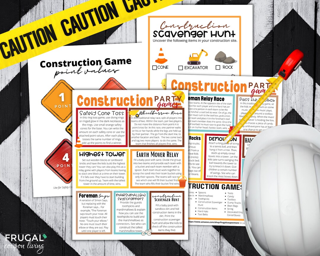 Construction Party Games | 13 Fun Construction Party Activities for ...