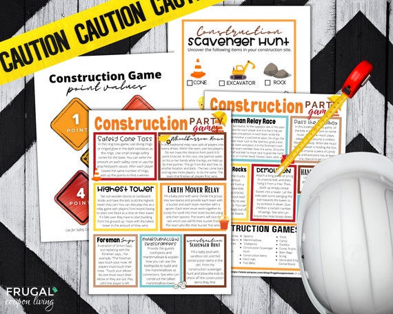 Construction Party Games | 13 Fun Construction Party Activities for ...