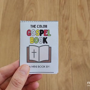 Color Gospel Mini Book for Kids, Printable Gospel Message of Salvation ...