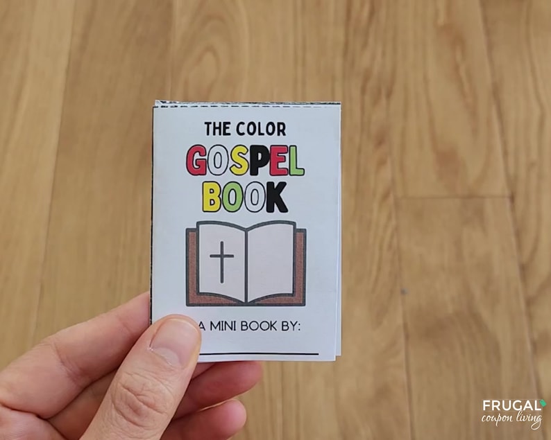 Color Gospel Mini Book for Kids, Printable Gospel Message of Salvation ...
