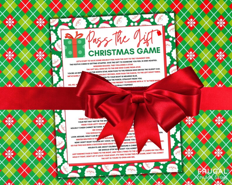 Christmas Pass the Gift Game | Group Christmas Party Game | Left Right ...