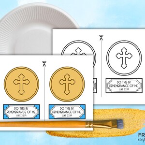 Communion Craft, Bread and Wine Chalice Paper Plate, Kids Holy Week ...