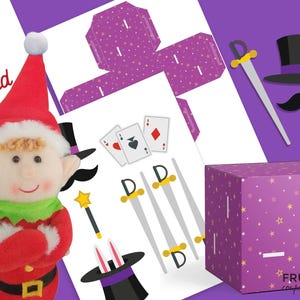 Elf Magician Props Printable, Elf-sized DIY Magic Set for Christmas Elf ...