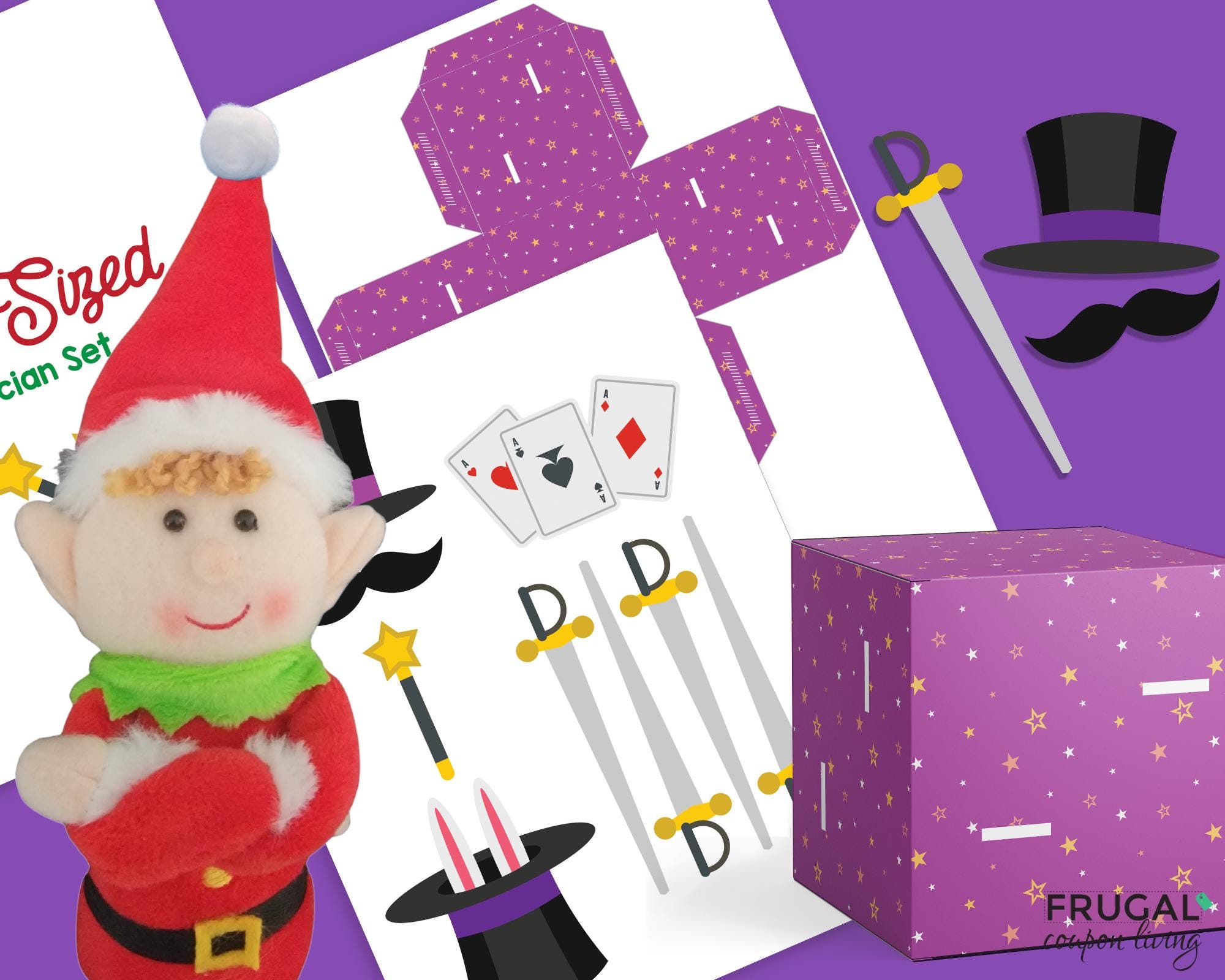 Elf Magician Props Printable, Elf-sized DIY Magic Set for Christmas Elf ...