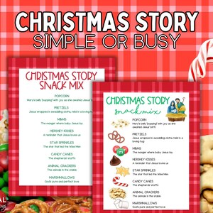 Christmas Story Snack Mix Printable, Nativity Story Snack Mix Gift Tags ...