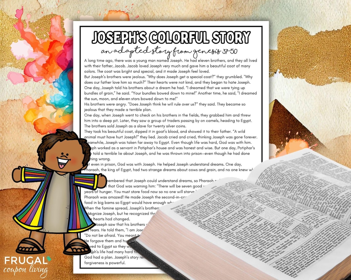 Joseph's Coat of Many Colors Story Book, Joseph and His Brothers Bible ...
