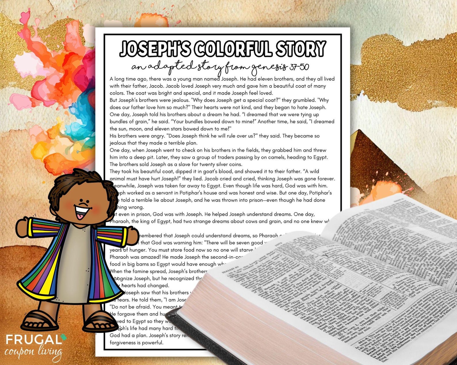 Joseph's Coat of Many Colors Story Book, Joseph and His Brothers Bible ...