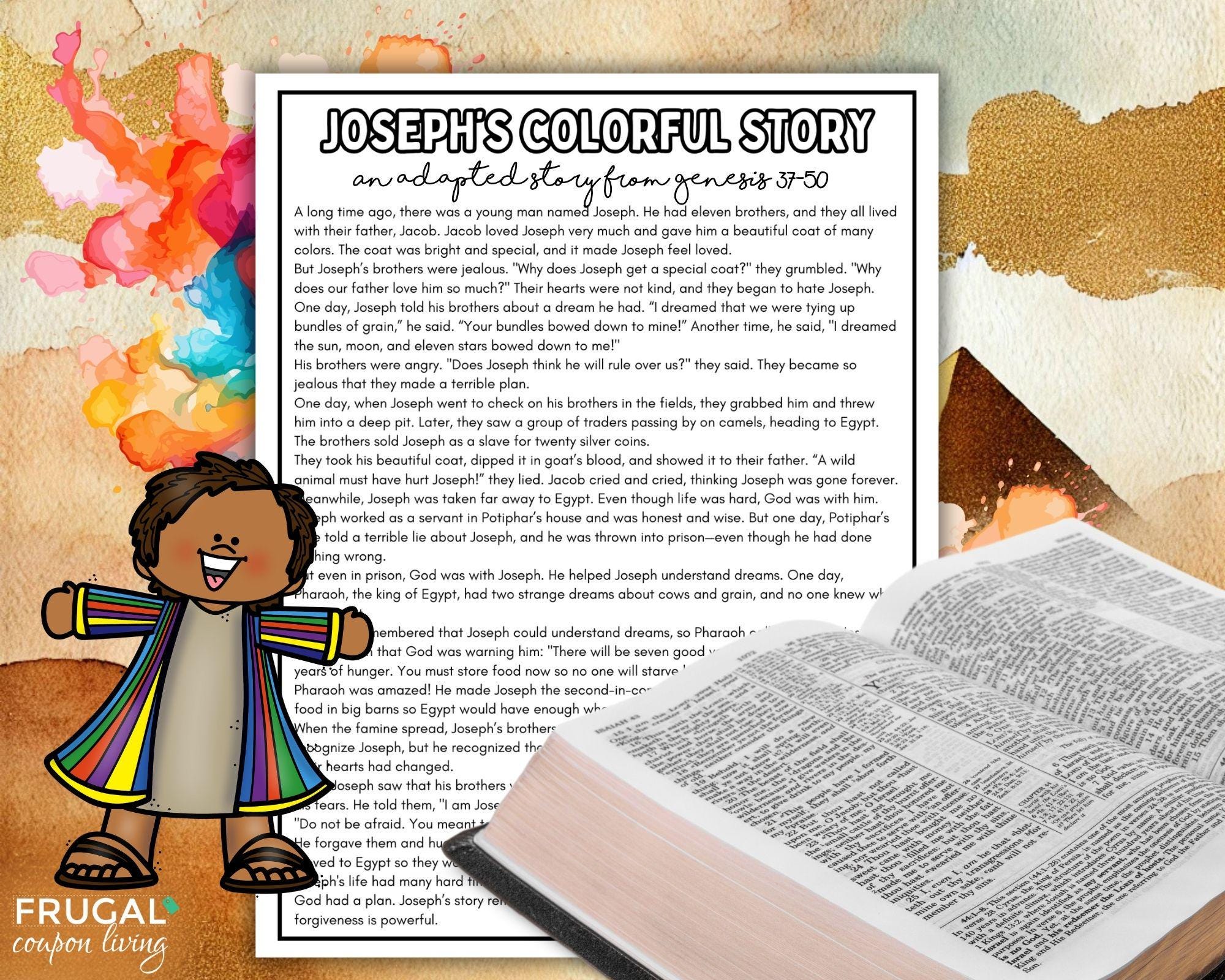 Joseph's Coat of Many Colors Story Book, Joseph and His Brothers Bible ...