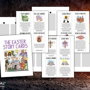 Easter Story Cards Printable Sunday School Easter Prints Easter ...