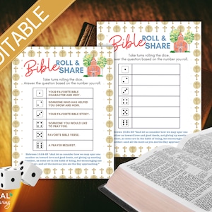 Bible Roll and Share Dice Game - Printable Youth Group or Sunday School ...
