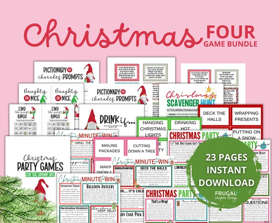 Fun Christmas Games Bundle | Huge Christmas Party Games Activity Pack ...