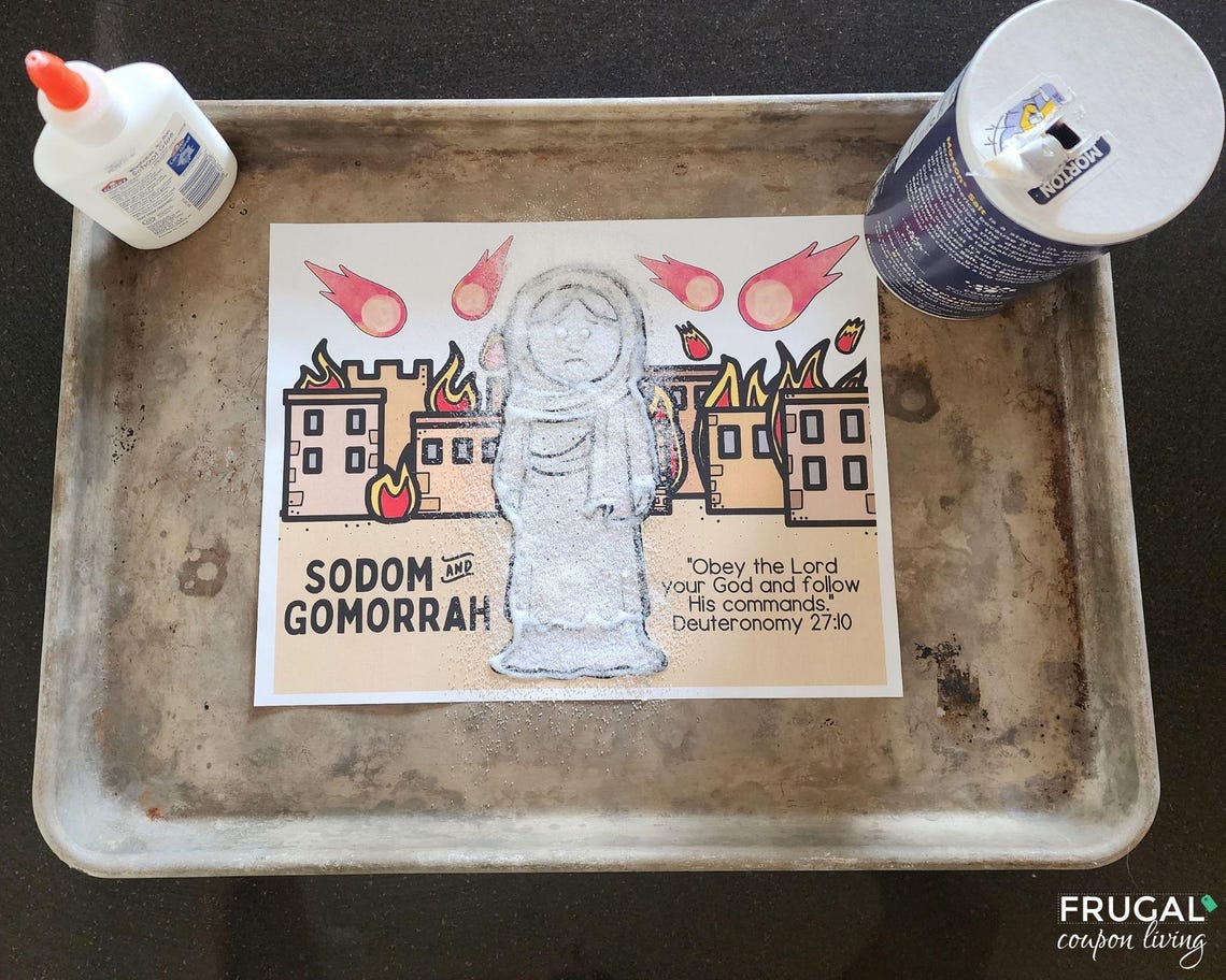 Sodom and Gomorrah Craft, Genesis 18-19 Old Testament Bible Story for ...