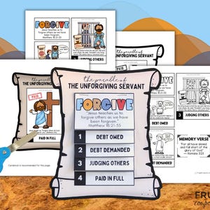 The Parable of the Unforgiving Servant Craft Set for Kids, Parables of ...