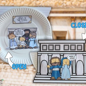 The Boy Jesus in the Temple Craft for Kids, Young Jesus at the Temple ...
