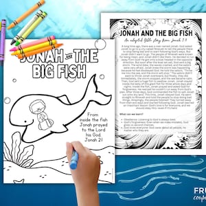 Jonah and the Whale Craft for Kids, Story of Jonah Interactive Bible ...