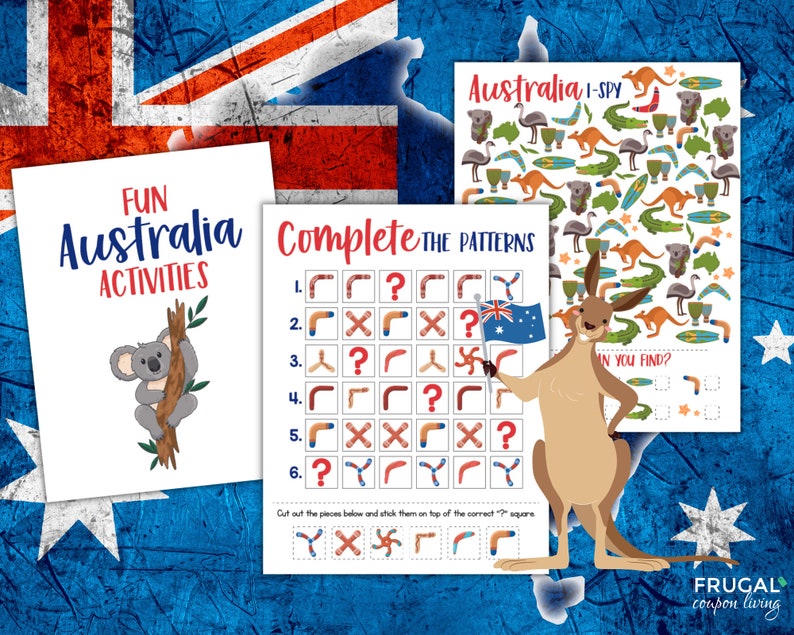 Printable Australia Activity Pack for Kids - Instant Digital Download ...
