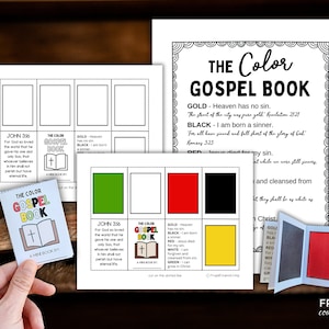 Color Gospel Mini Book for Kids, Printable Gospel Message of Salvation ...