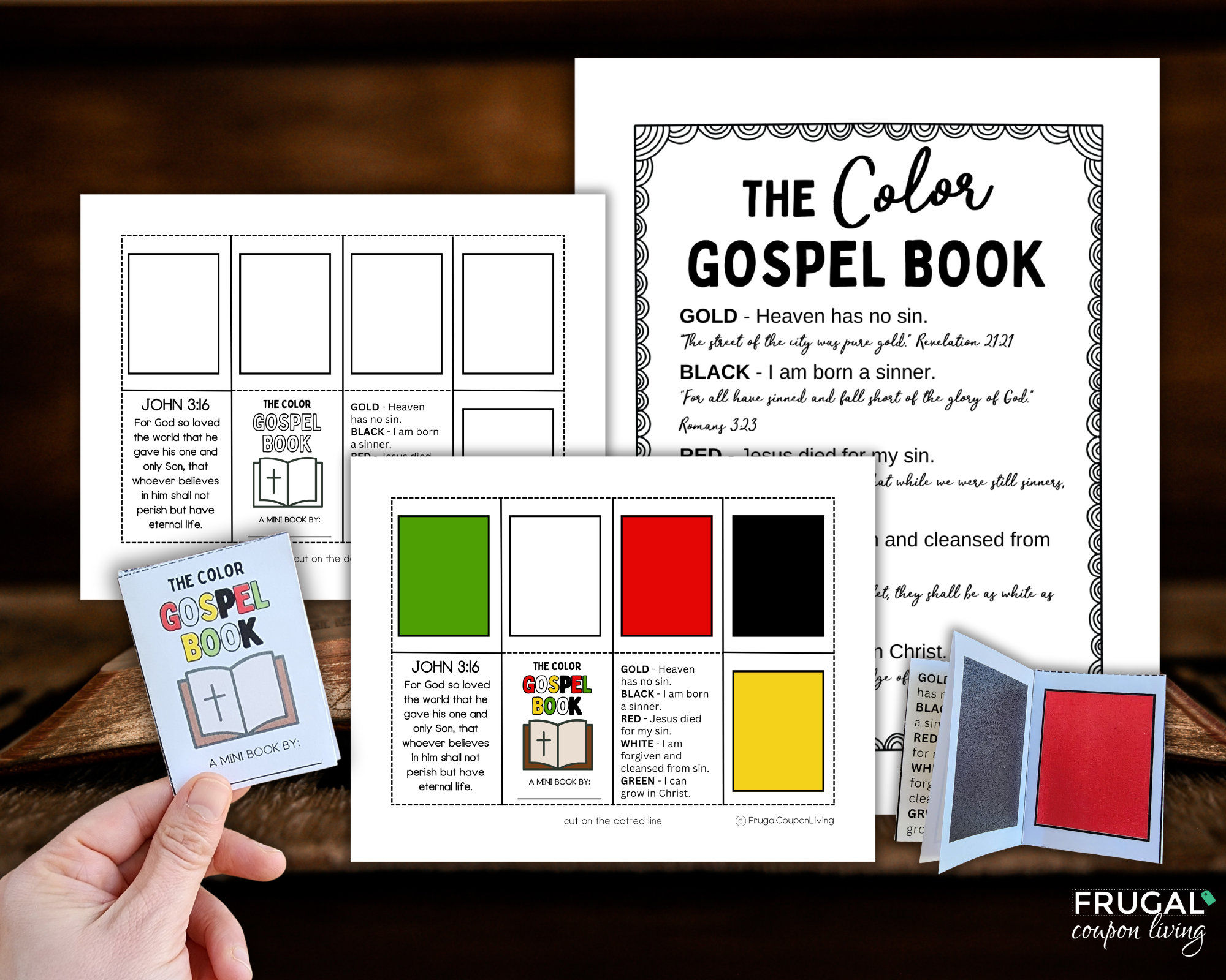 Color Gospel Mini Book for Kids, Printable Gospel Message of Salvation ...