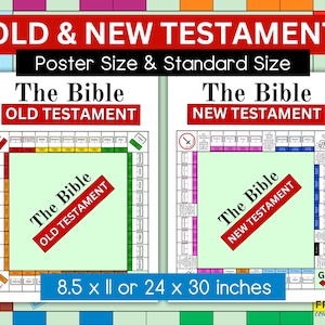 Books of the Bible Memory Game Flashcards, Posters, & Trivia Cards, 66 ...