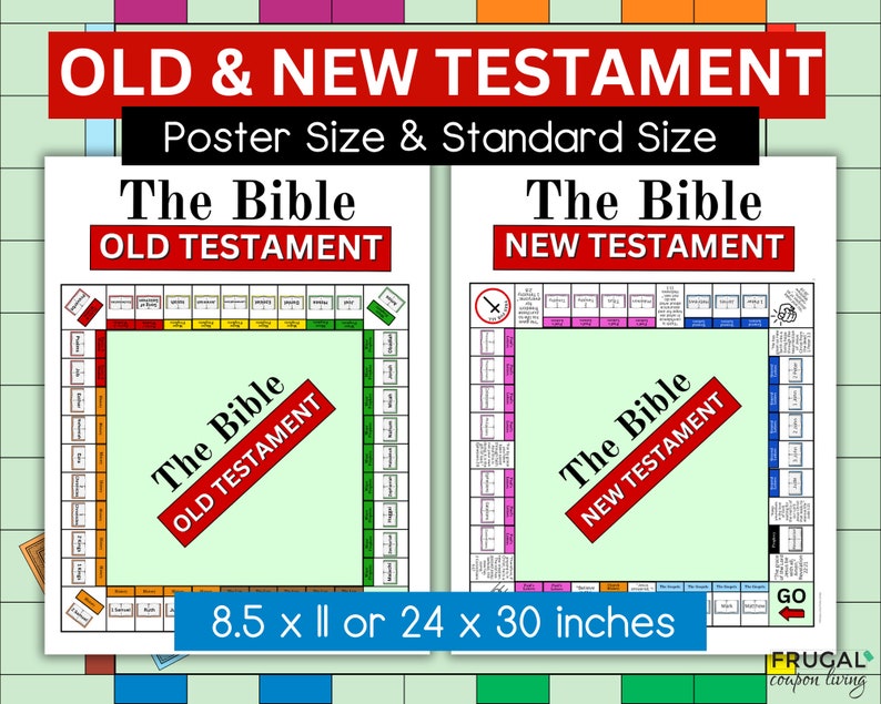 Books of the Bible Memory Game Flashcards, Posters, & Trivia Cards, 66 ...
