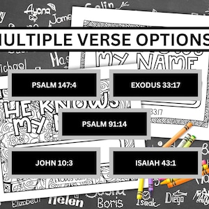 He Knows My Name Bible Verse Coloring Page, I Have Called You by Name ...