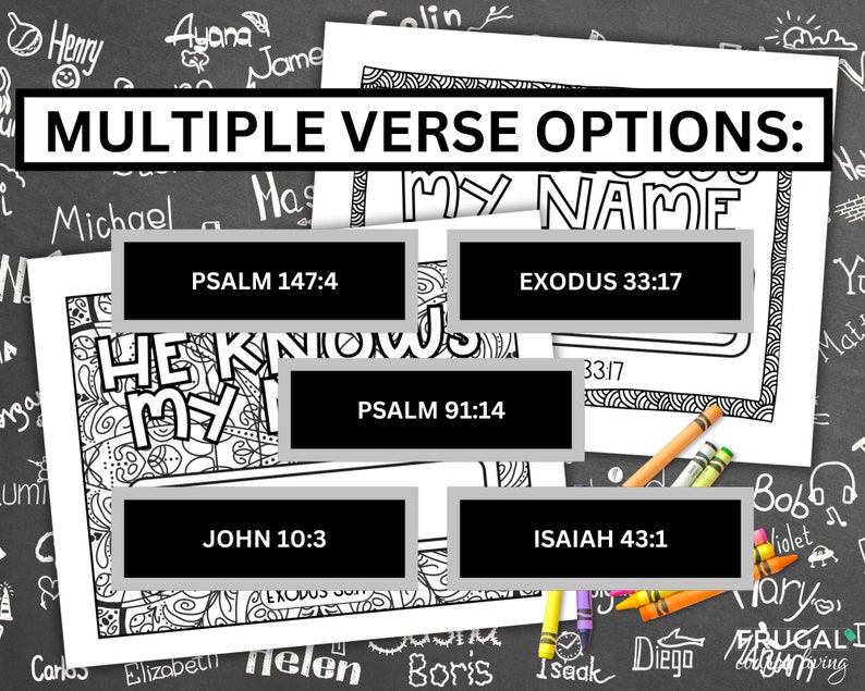 He Knows My Name Bible Verse Coloring Page, I Have Called You by Name ...