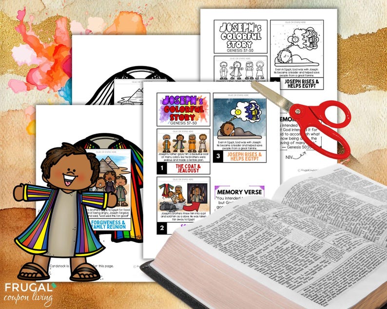 Joseph's Coat of Many Colors Story Book, Joseph and His Brothers Bible ...