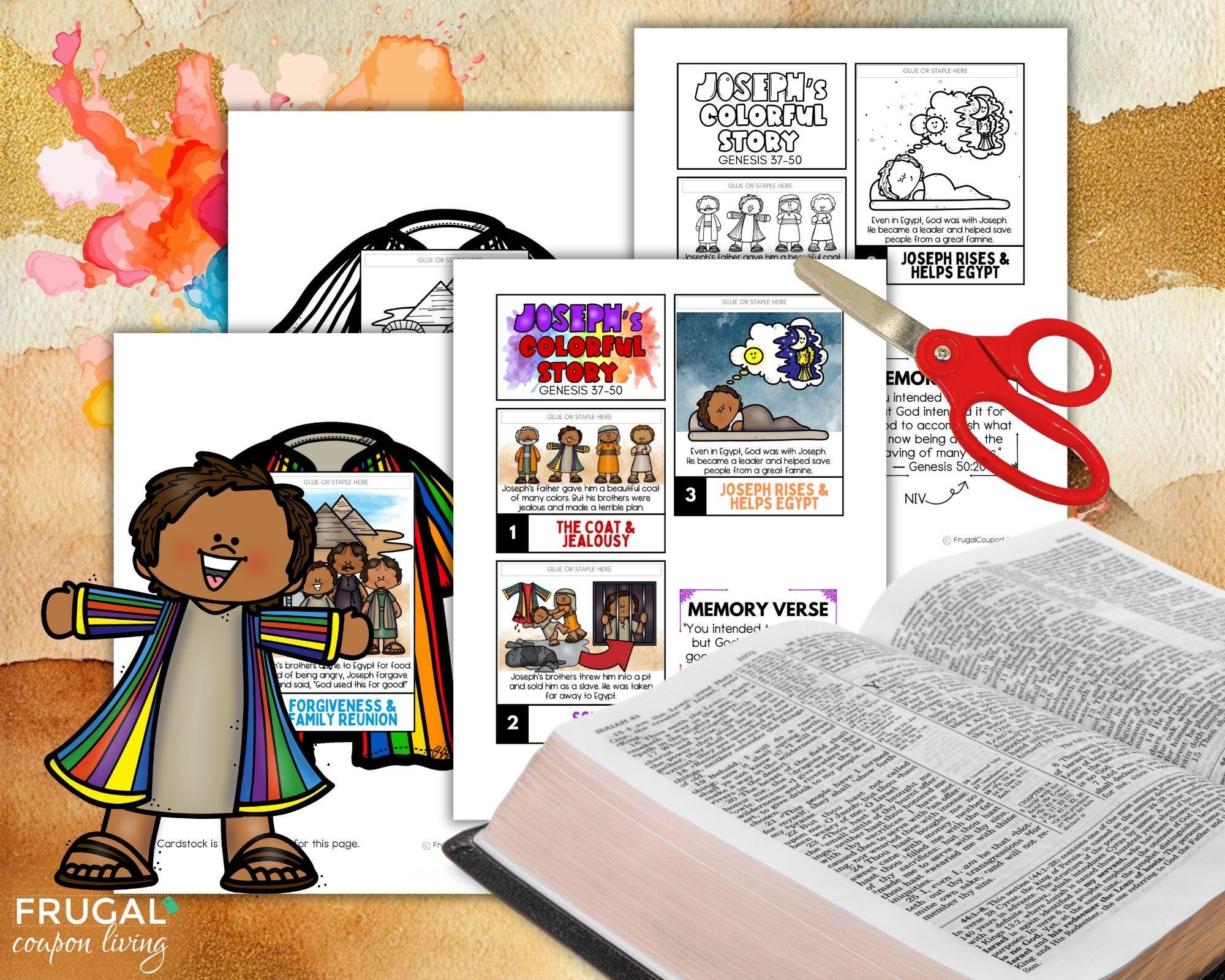 Joseph's Coat of Many Colors Story Book, Joseph and His Brothers Bible ...