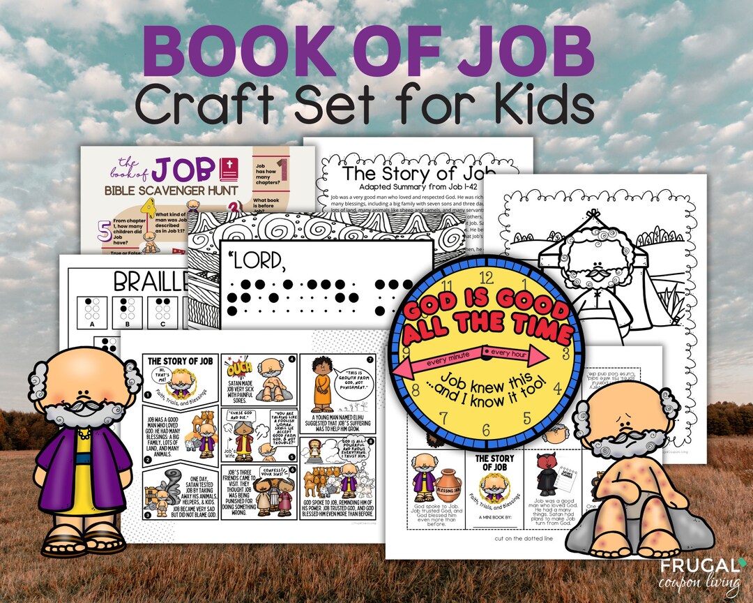 The Book of Job Craft Set Printable, Cute Bible Activities for Kids ...